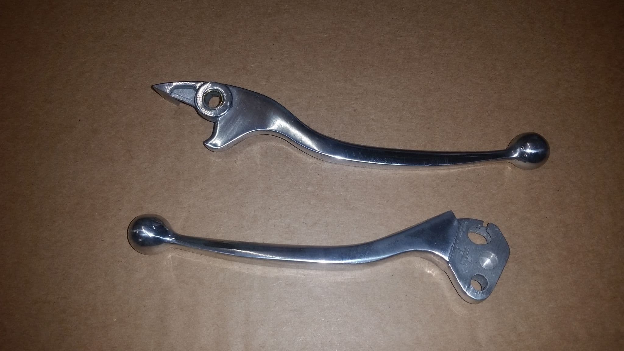 NISSIN POLISHED DISC BRAKE LEVER AND POLISHED DOG LEG CLUTCH LEVER