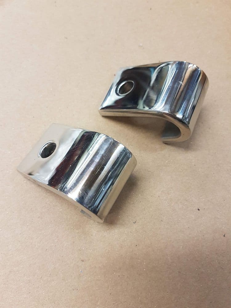 Stand brackets - pair polished ss