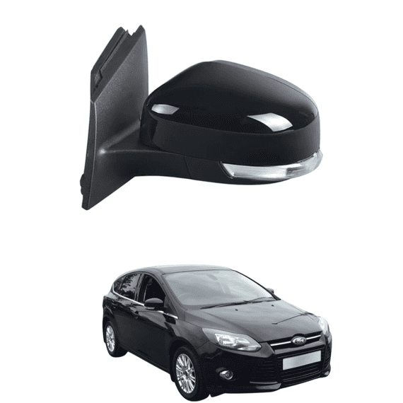 Focus Mk3 11-18 wing mirror Elec Heat with blind spot in Panther Black
