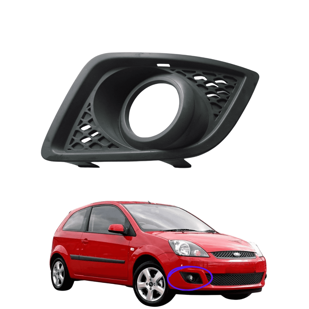 Ford Fiesta 06-08 Front Bumper Grille With Fog Lamp Hole