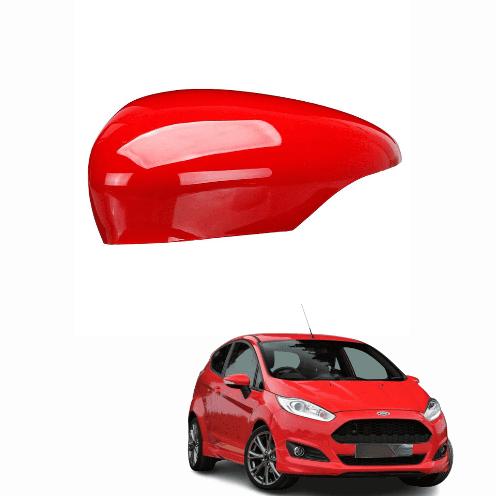 Ford Fiesta 08 17 Wing Mirror Cover Lh Or Rh Side In True Red DRIVER
