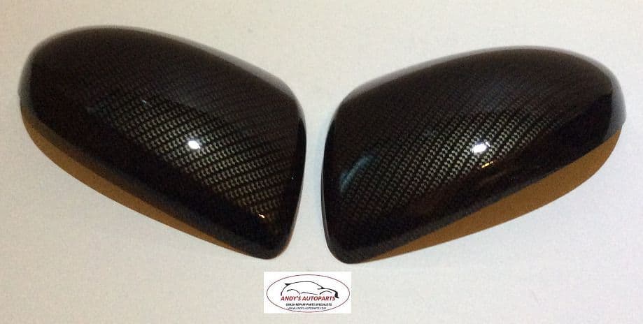 Mazda 2 Wing Mirror Cover 07-2015 Pair Carbon Fibre Hydro-Dip