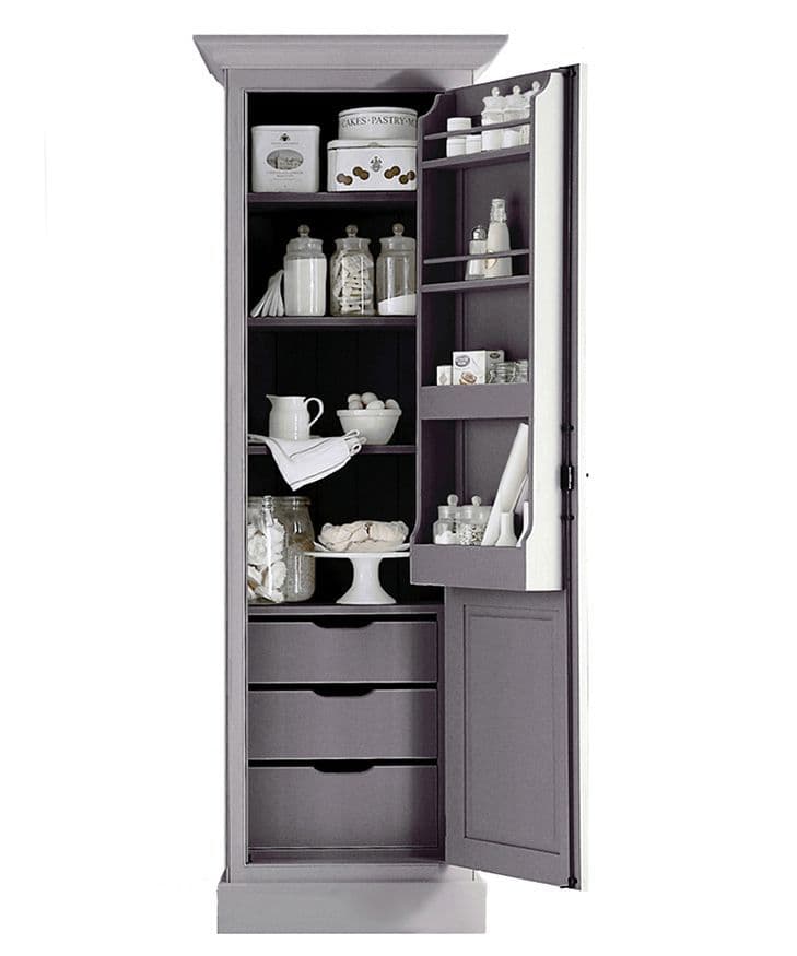 Custom-painted narrow Classic Larder cupboard