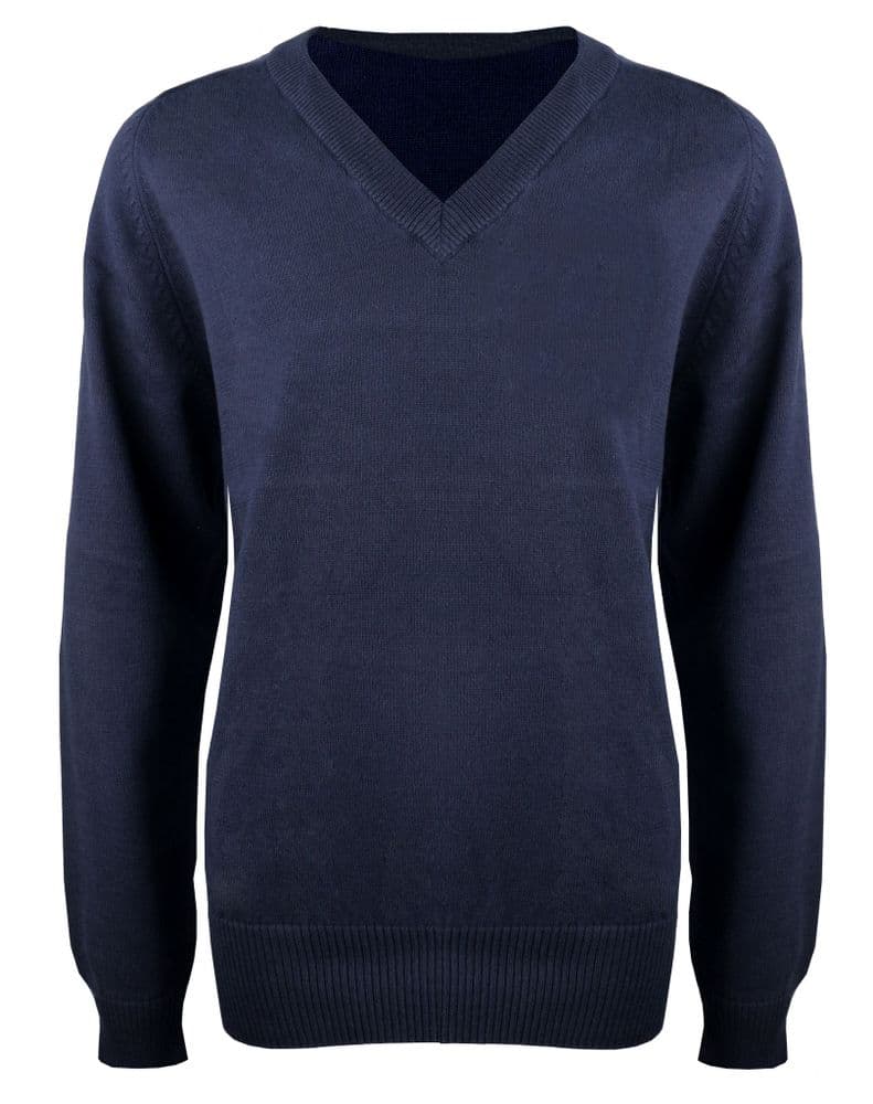 Navy V-Neck School Jumper