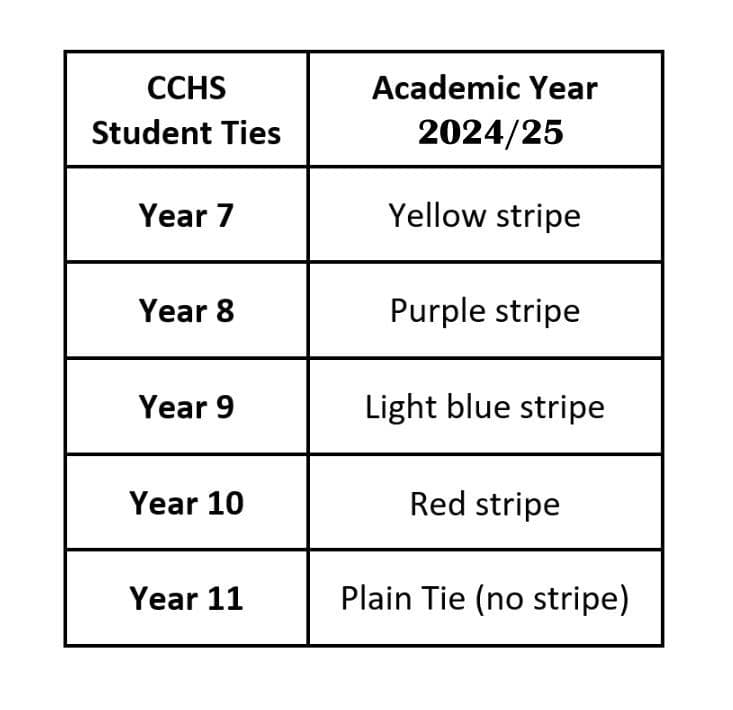 CCHS Tie - Blue Stripe