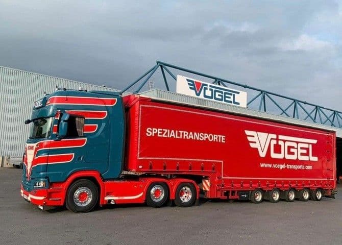 Tekno Scania S Vogel Machine Trailer