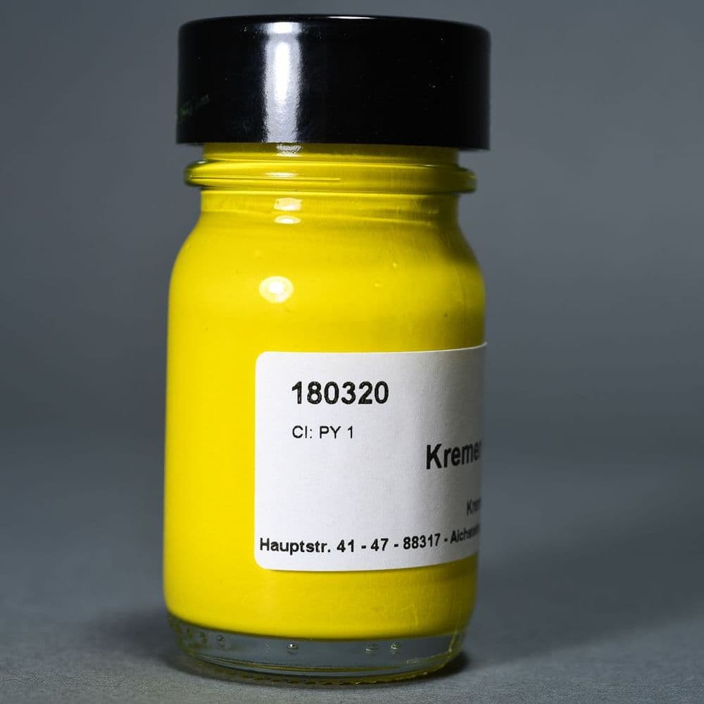 180320 Yellow Kremer Shellac Ink 30ml jar