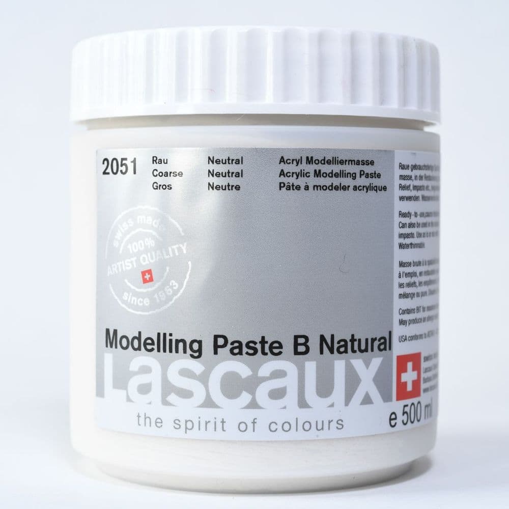 2051 Natural Modelling Paste B Coarse Lascaux 500ml jar