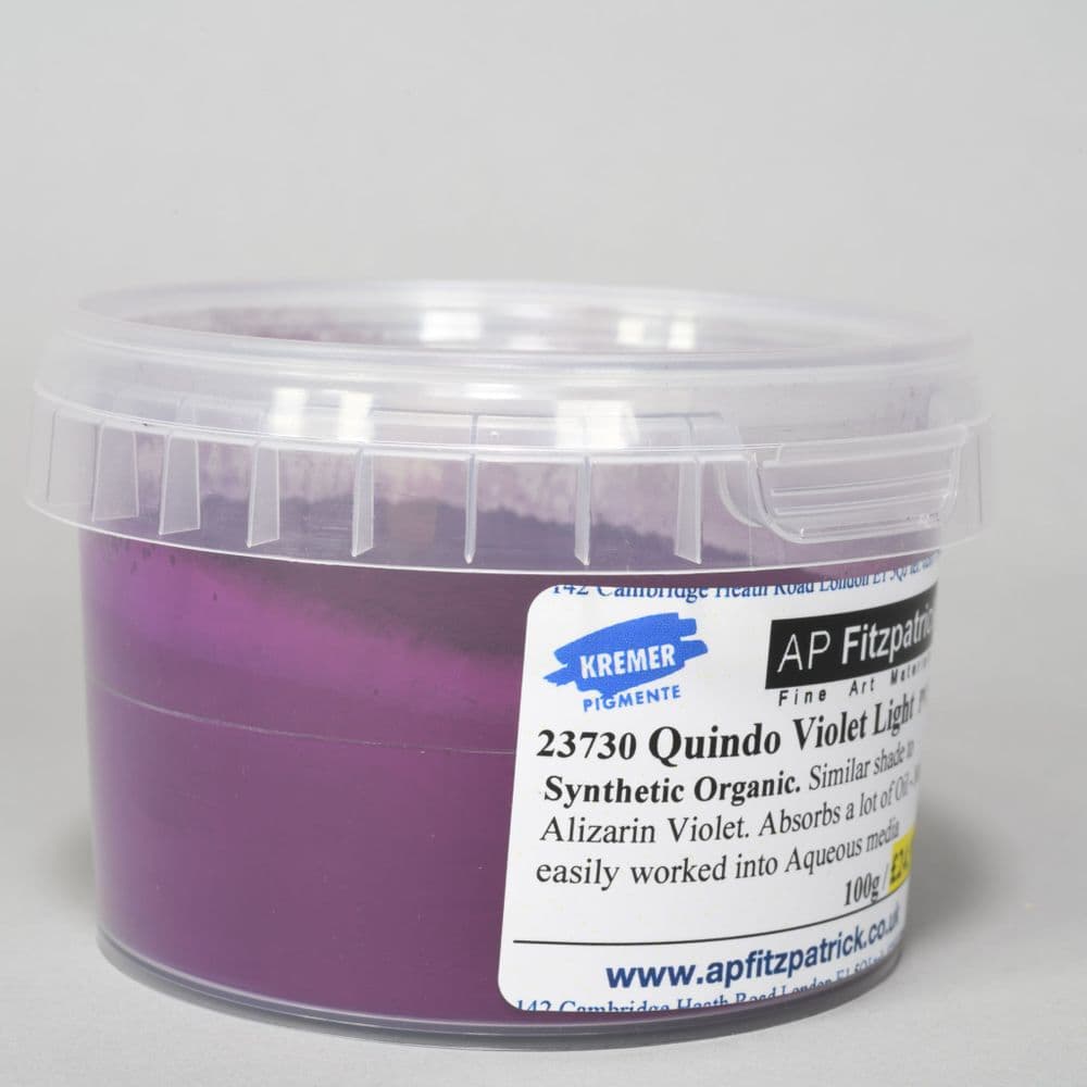 23730 Quindo Violet light Kremer Pigment 100g plastic container