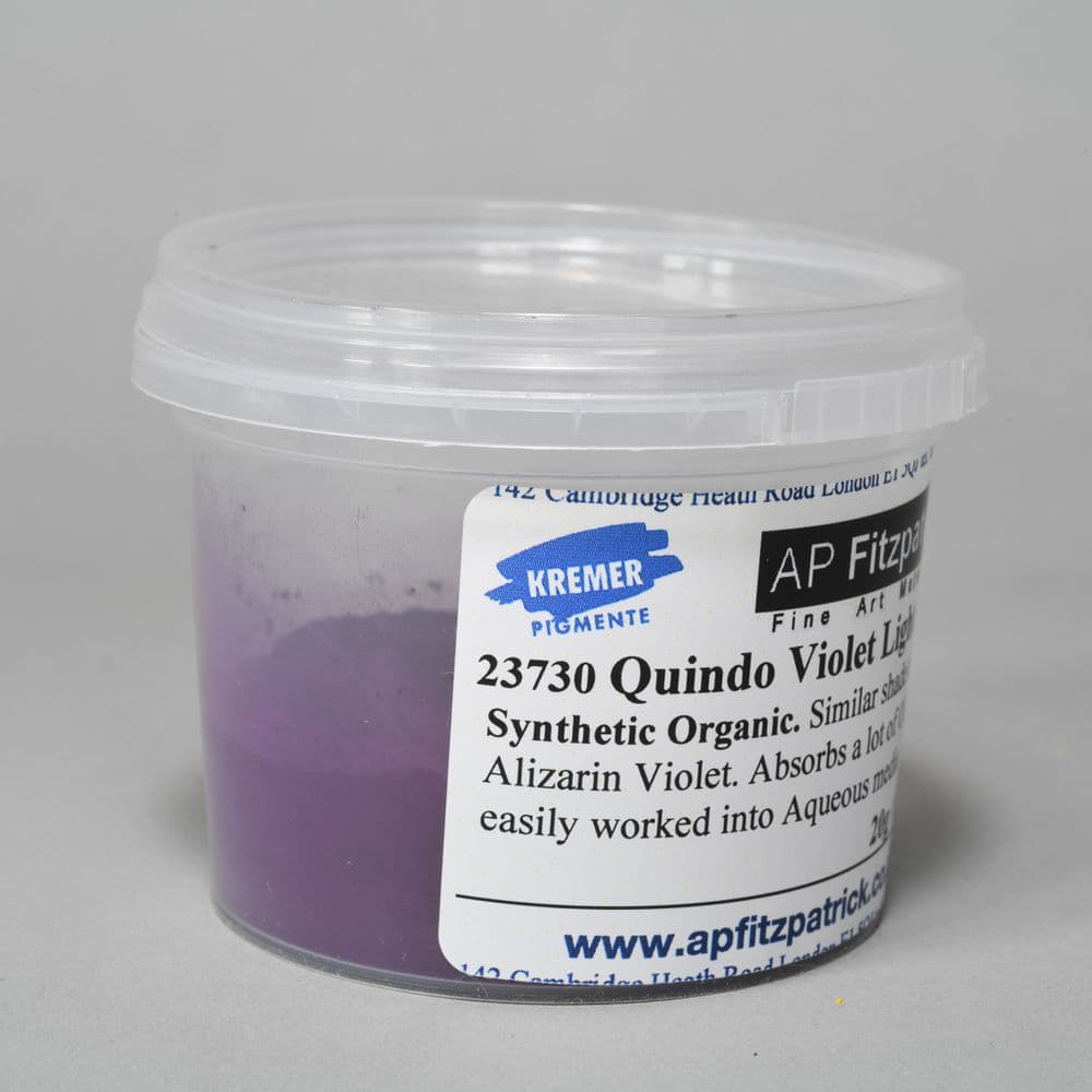 23730 Quindo Violet light Kremer Pigment 20g plastic container
