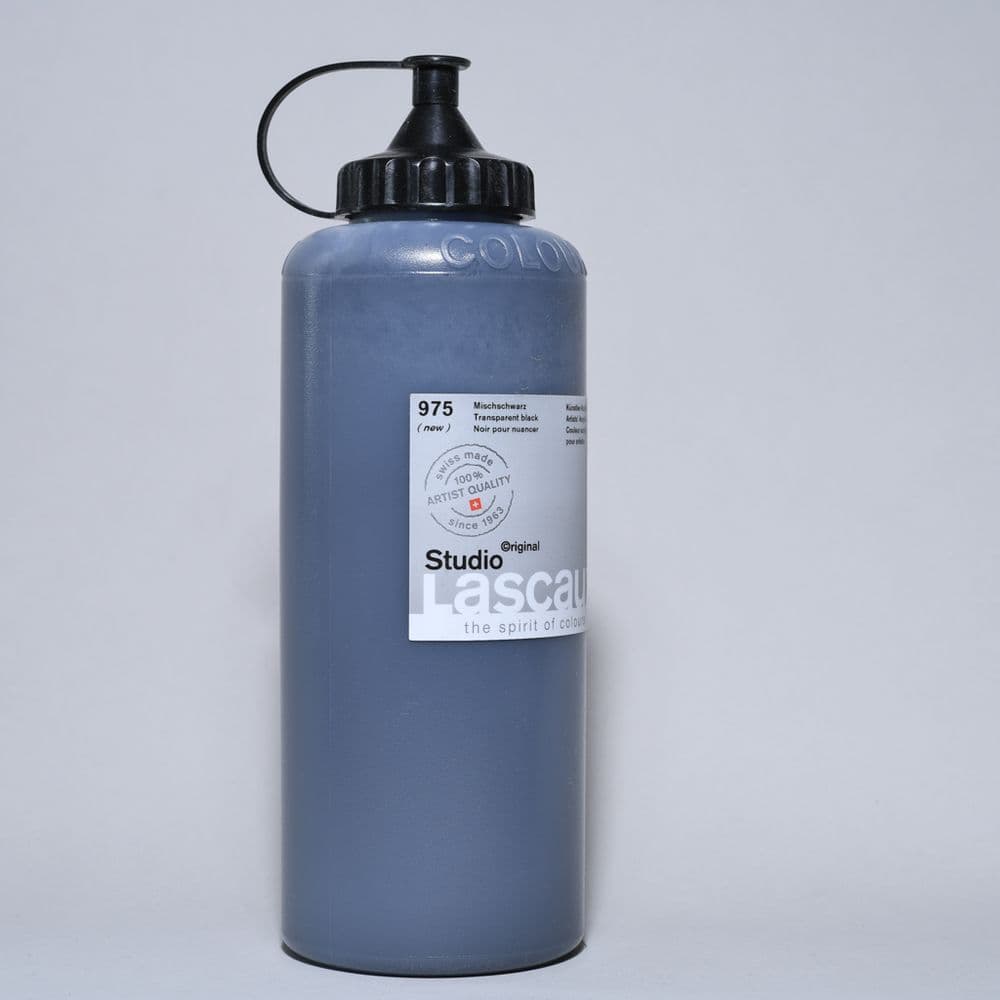 Lascaux Studio 975 Transparent Black 1 litre bottle