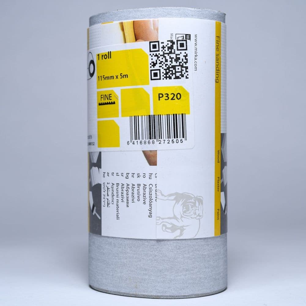 P320 Fine Sandpaper Roll 115mm x 5 metre roll