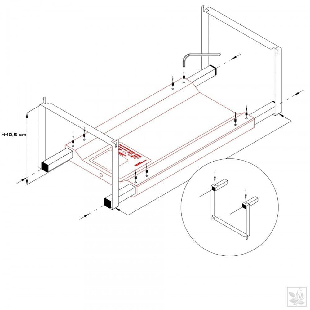 Skylight Hyperbar Edge Holder Adjustable
