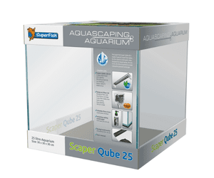 Superfish Scaper Qube 25 - Full Aquarium kit Opti White Glass