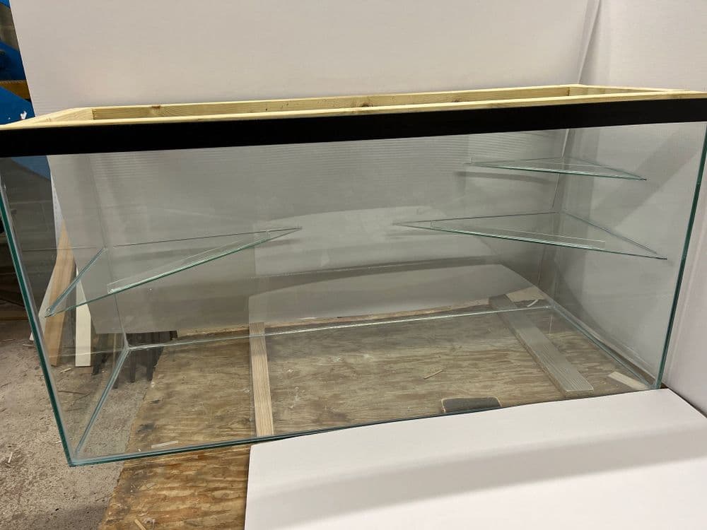 48x24 x 18" gerbil tank with 2 xl platforms and smaller platform above