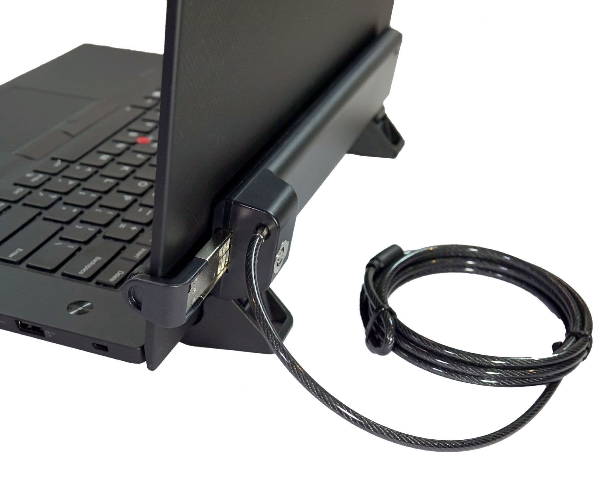 modloc expanding laptop lock station with tempered steel cable