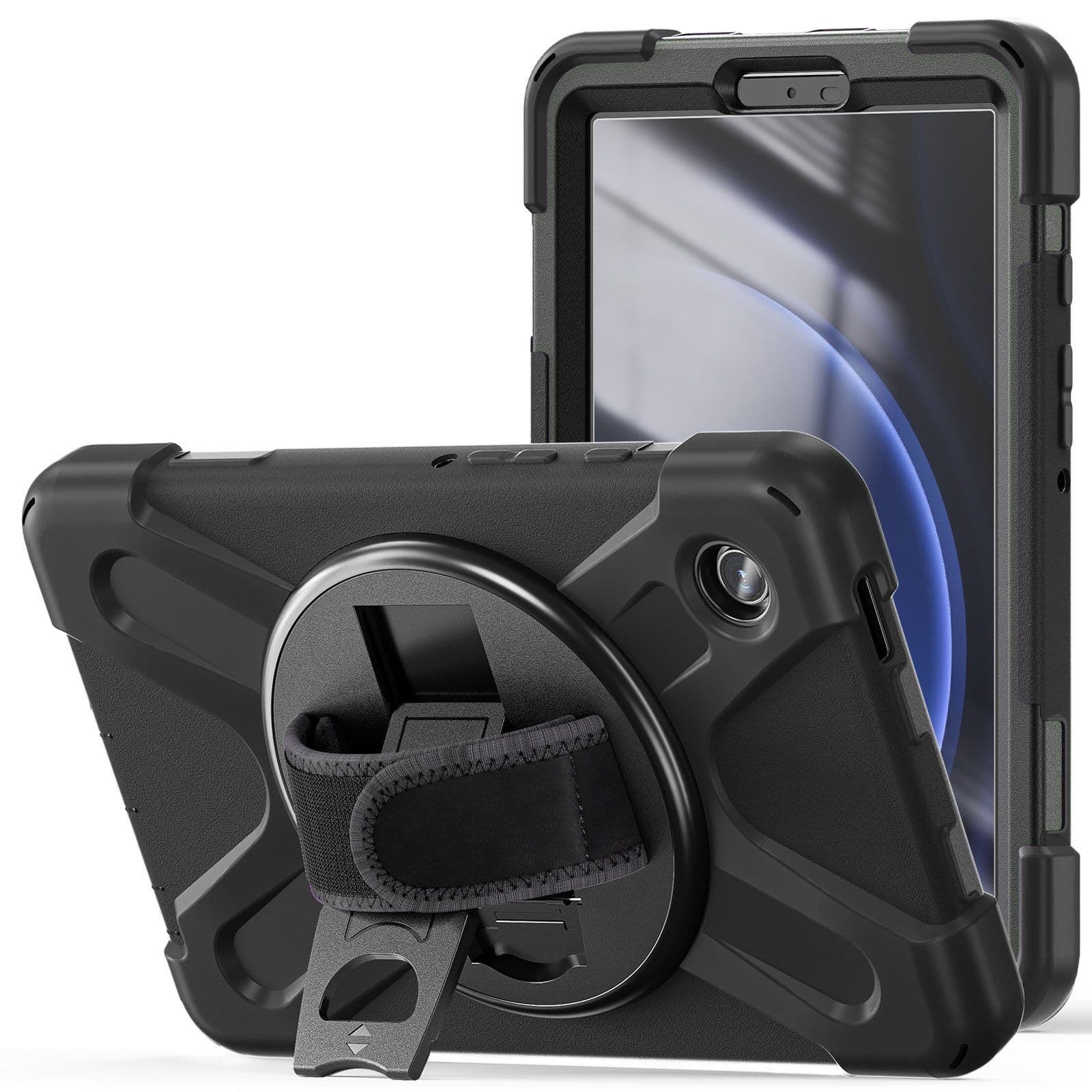 Rugged case for Samsung Tab A11 8 7 X133/135 with kick stand hand and ...