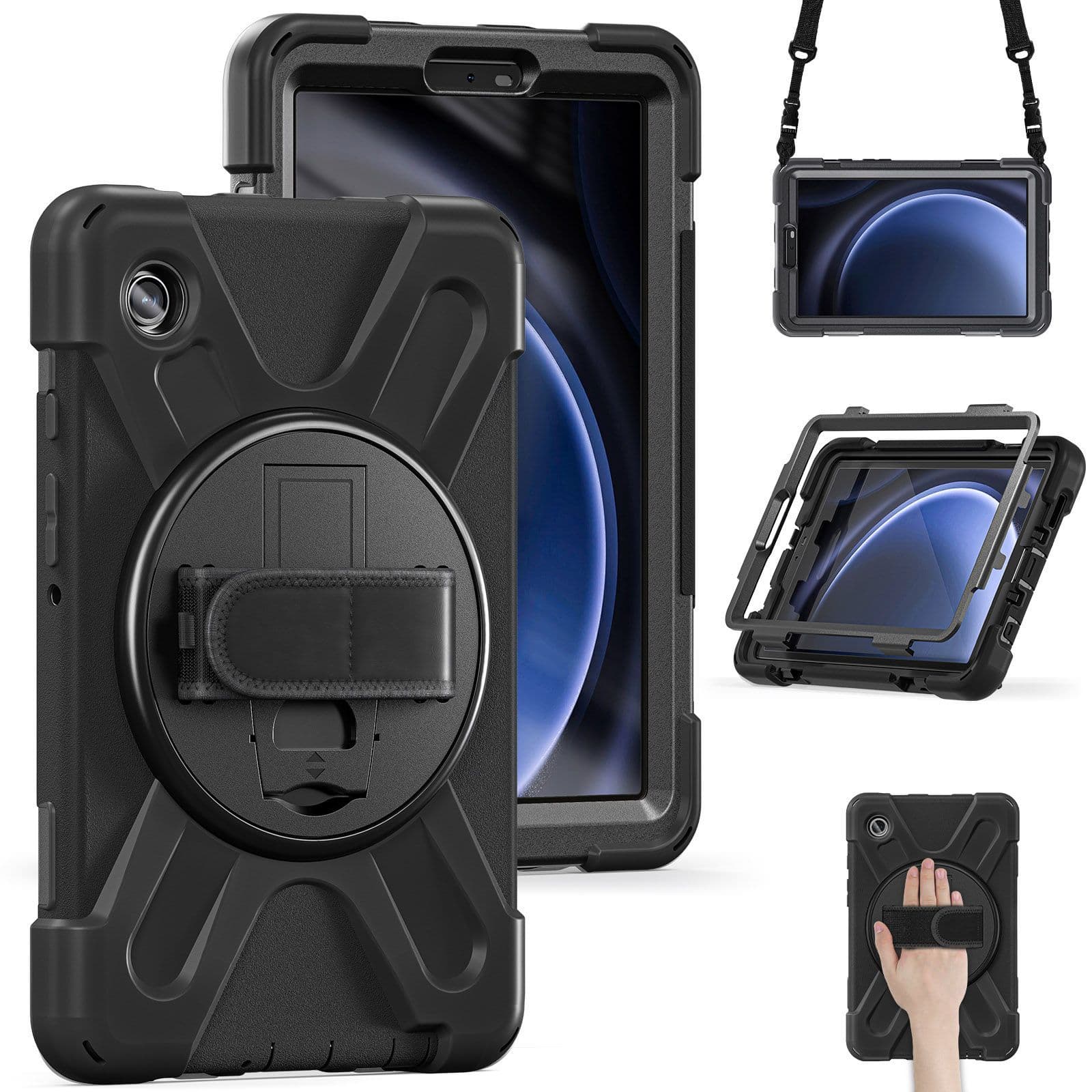 Rugged case for Samsung Tab A11 8 7 X133/135 with kick stand hand and ...