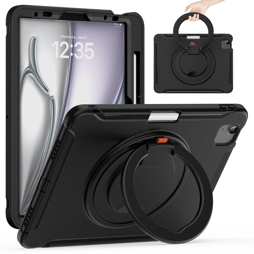 Rugged ring case for iPad Air 11" 2024 with D-ring stand
