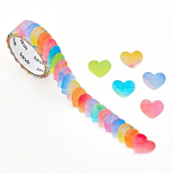 Bande - Masking Roll Washi Stickers - Suisai Heart