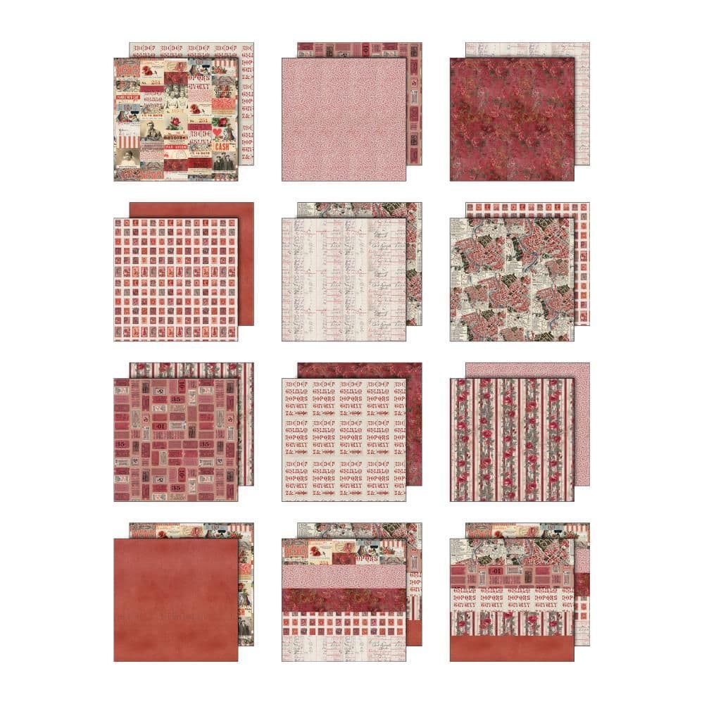 Tim Holtz - idea-ology - Palette Paper Pad - 12x12" - Red - COMING SOON