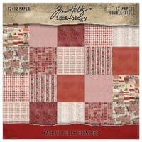 Tim Holtz - idea-ology - Palette Paper Pad - 12x12" - Red - COMING SOON