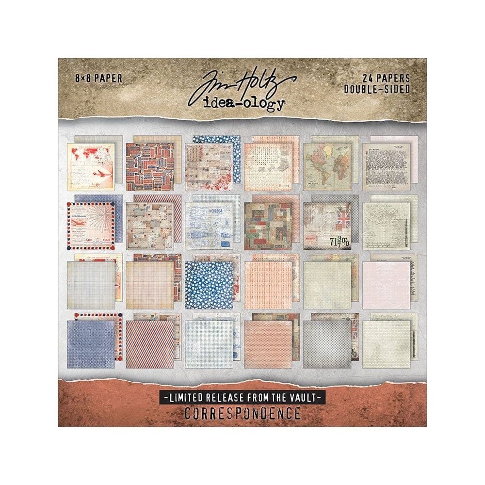 Tim Holtz - Vault Paper Stash - 8x8" - Correspondance