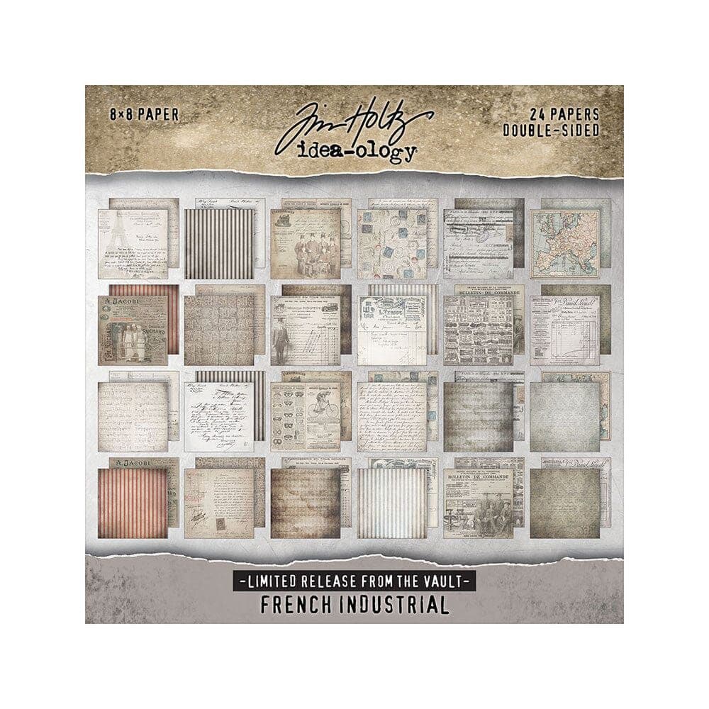 Tim Holtz - Vault Paper Stash - 8x8" - French Industrial
