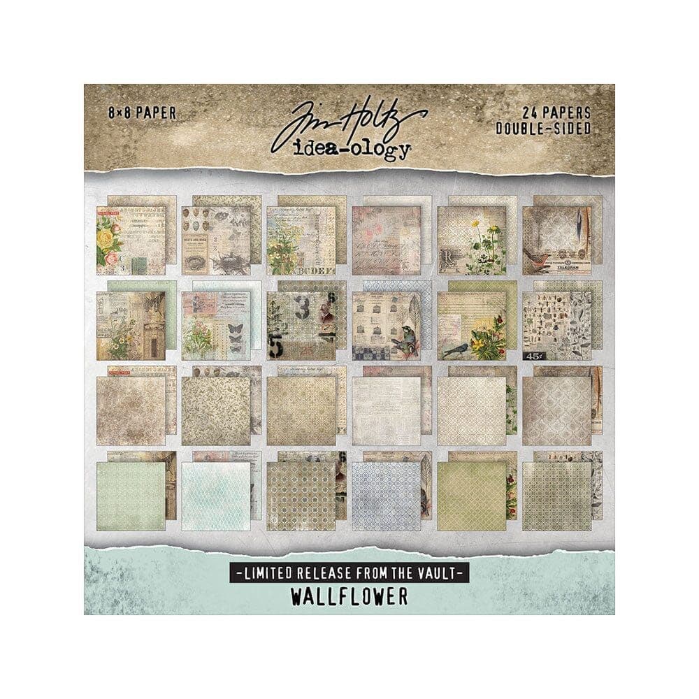 Tim Holtz - Vault Paper Stash - 8x8" - Wallflower