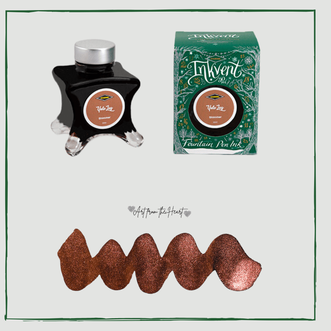 Diamine - InkVent Green Edition - 50ml ink - Yule Log Shimmer