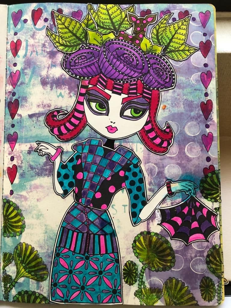 Dylusions - Rubber Stamps - Paper Doll