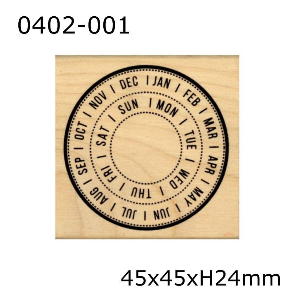 Kodomo No Kao - Wooden Stamp - Circular Calendar SML