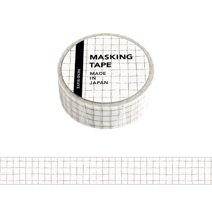 Mind Wave - Masking Tape - Pattern - White Check
