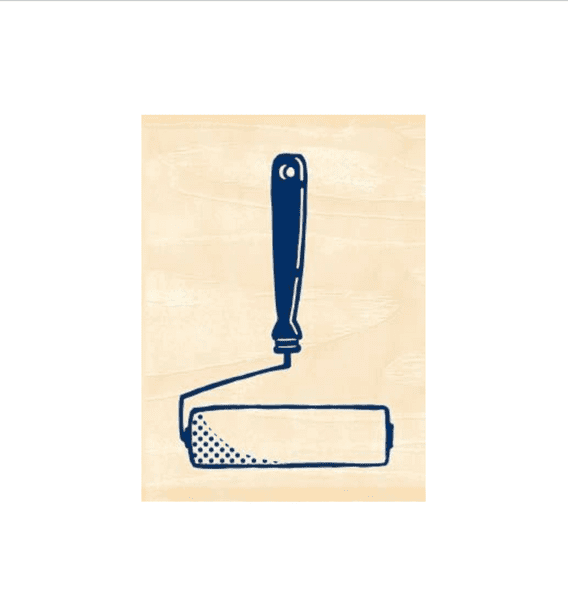 Sanby Stamps - Wood Mounted Rubber Stamp - Roller TSW102