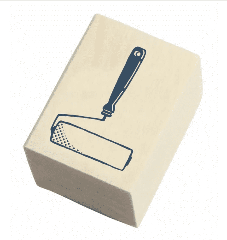 Sanby Stamps - Wood Mounted Rubber Stamp - Roller TSW102