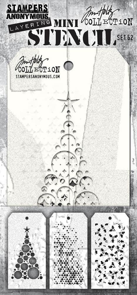 Tim Holtz - Mini Layering Stencils - Set 062