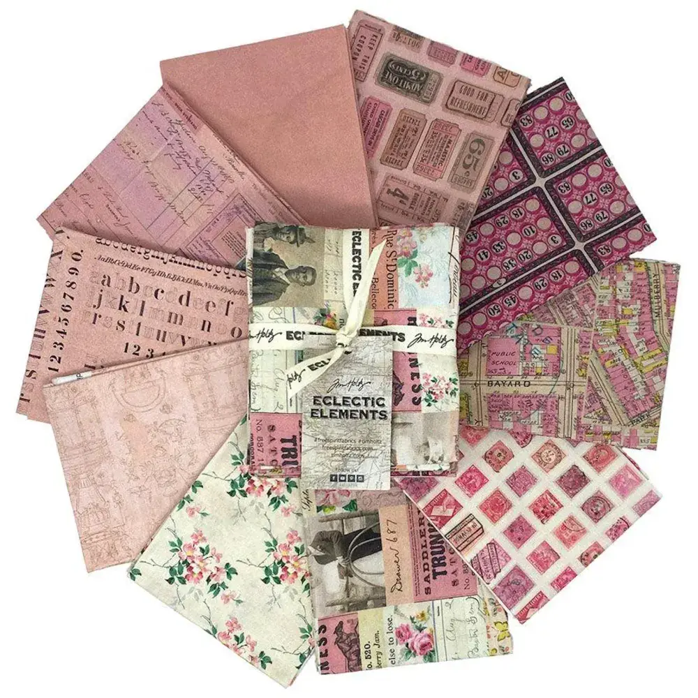 Tim Holtz - Palette Collection - 1 Pink - Fat Quarter Bundle