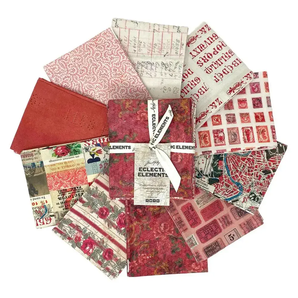 Tim Holtz - Palette Collection - 2 Red - Fat Quarter Bundle
