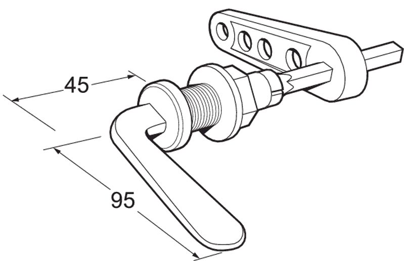 Deva CL01/501 Gold Toilet Cistern Lever Flush Handle