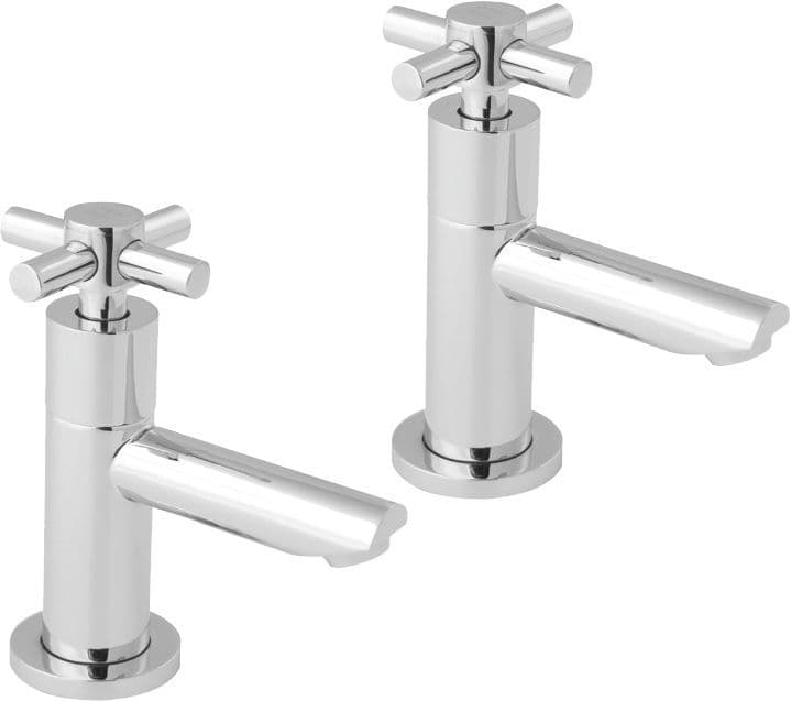 Deva MOT101 Motif Chrome Basin Hot & Cold Cross Head Taps