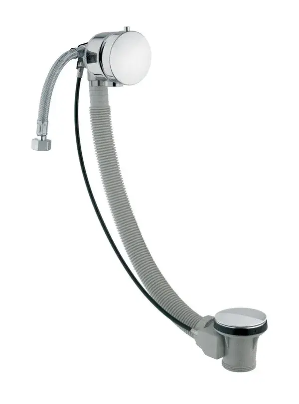 Deva PUW206 Chrome Bath Filler & Overflow Waste - Use with Side Valves