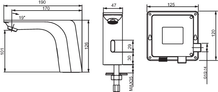 Deva SENSOR7/D Chrome Basin Sensor Tap