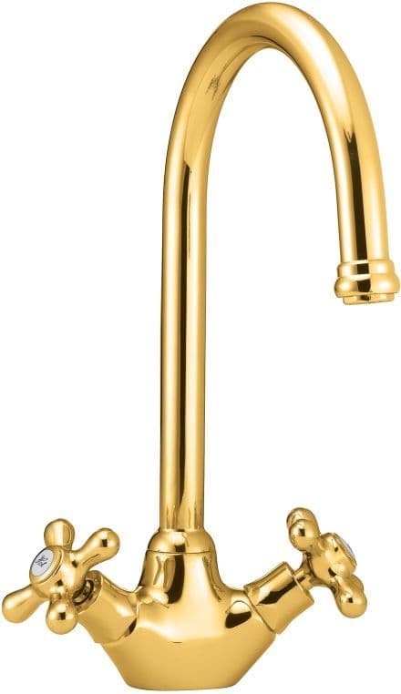 Deva SM057/501 Venetian Traditional Gold Mono Kitchen Sink Mixer Tap ...