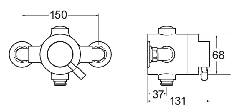 Deva VSNVSEQT01 Vision Chrome Thermostatic Exposed Sequential Bar ...
