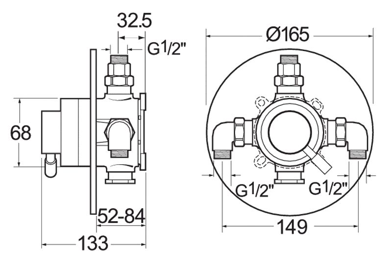 Deva VSNVSEQT02 Vision Chrome Thermostatic Concealed Sequential Bar ...