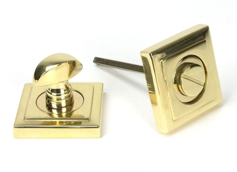 From The Anvil 50753 Polished Brass Round Thumbturn Set Square