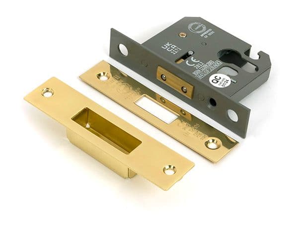 From The Anvil 51447 Polished Brass 2 " Euro Profile Dead Lock