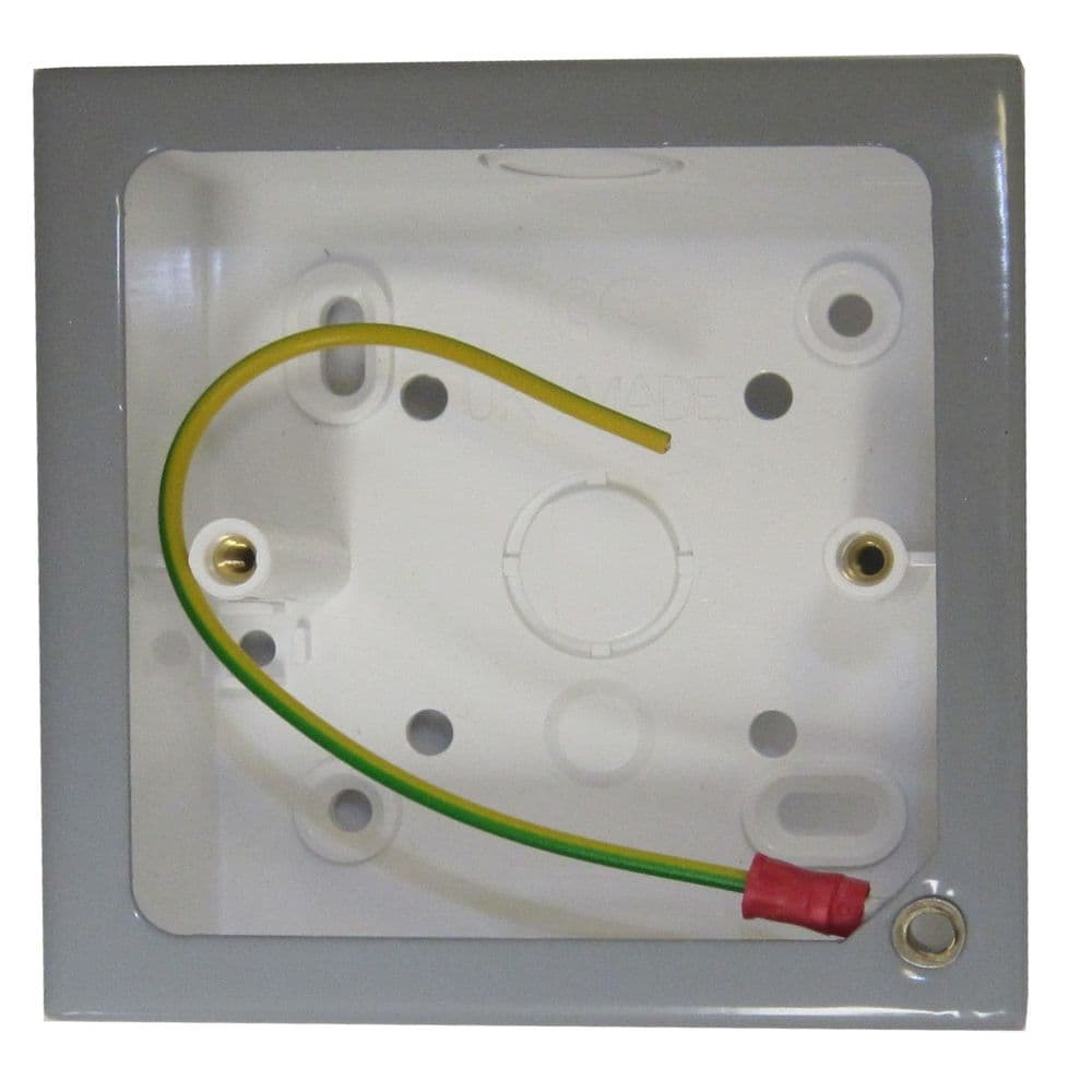 G&H 709LG 1 Gang Light Grey Surface Mounted Single 30mm Pattress Box