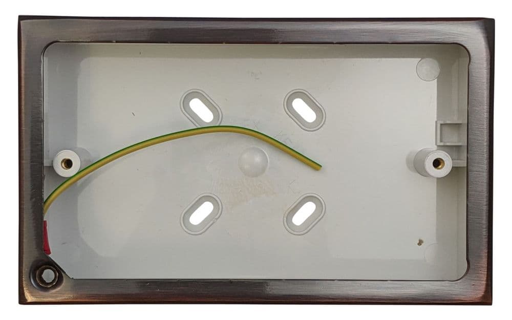 G&H 710AC 2 Gang Antique Copper Surface Mounted Double 30mm Pattress Box