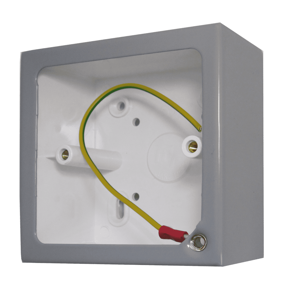 G&H 719LG 1 Gang Light Grey Surface Mounted Single 44mm Pattress Box